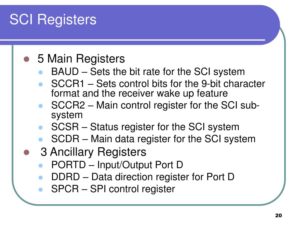 PPT - SCI Serial Communication Interface Gerrit Becker James McClearen ...