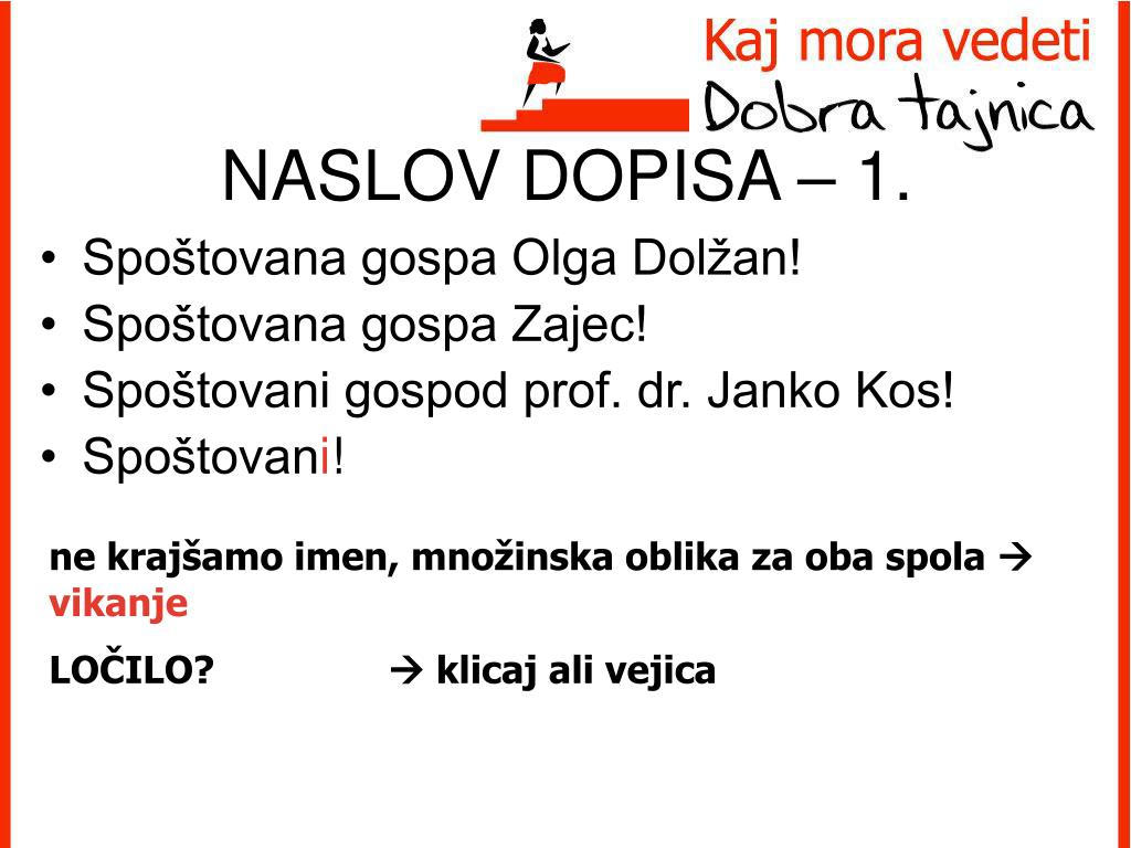 PPT - Dopis – zrcalo odličnosti? PowerPoint Presentation, free download ...