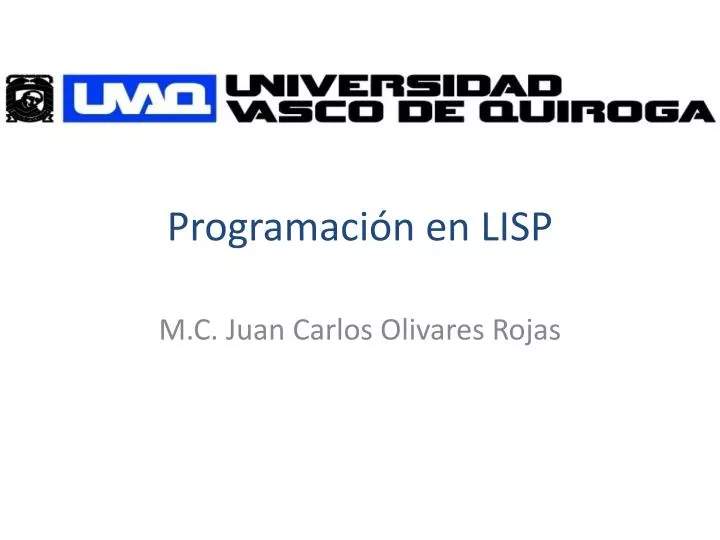 PPT - Programación en LISP PowerPoint Presentation, free download - ID ...