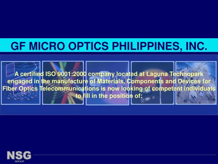 PPT - GF MICRO OPTICS PHILIPPINES, INC. PowerPoint Presentation, free ...