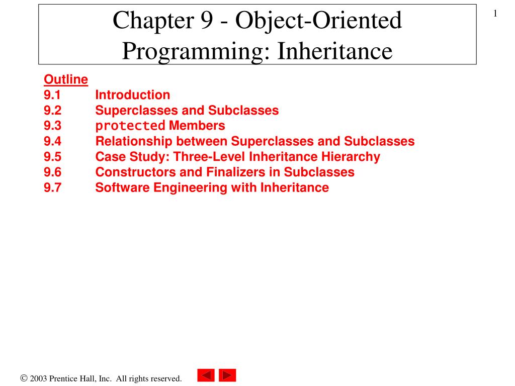 Ppt Chapter 9 Object Oriented Programming Inheritance Powerpoint Presentation Id5794864