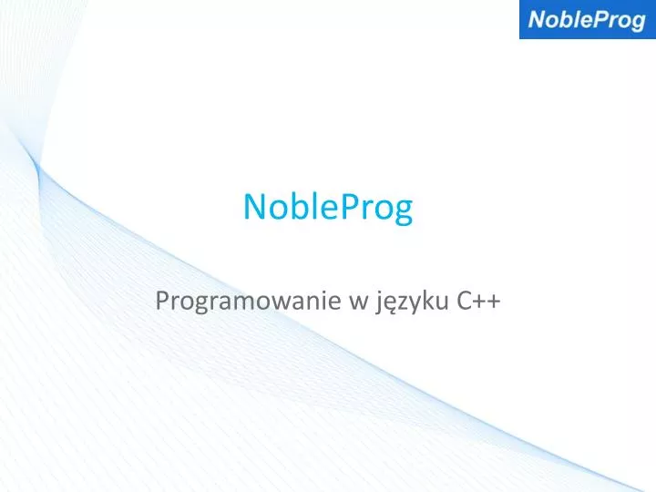 PPT - NobleProg PowerPoint Presentation, free download - ID:5794938