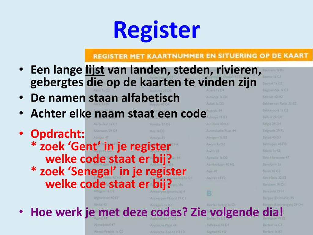 PPT - Hoe werk je met een atlas? PowerPoint Presentation, free download ...