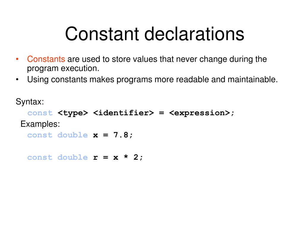 Ppt Lecture 3 4 Data Types Variables And Constant Variable