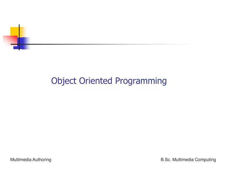 Ppt Object Oriented Programming Powerpoint Presentation Free Download Id 5797571