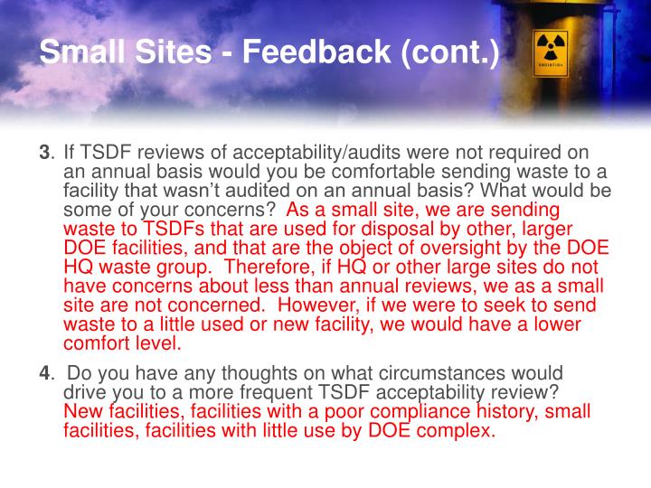 PPT - TSDF Pilot Checklist Program Alternative Audit Approach ...