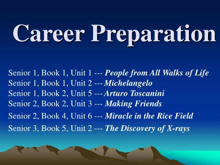 PPT - Career Preparation PowerPoint Presentation, free download - ID ...