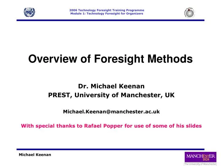 PPT - Overview of Foresight Methods PowerPoint Presentation, free download - ID:5802996