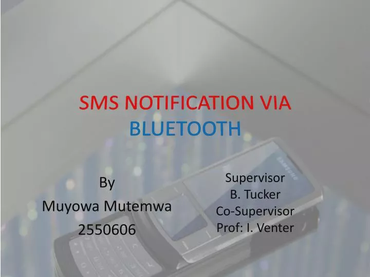 PPT - SMS NOTIFICATION VIA BLUETOOTH PowerPoint Presentation, free ...