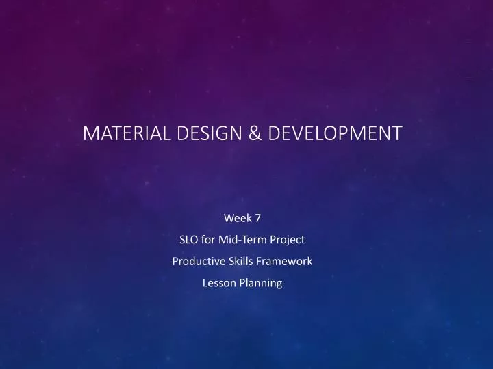 PPT - Material Design & Development PowerPoint Presentation, free ...