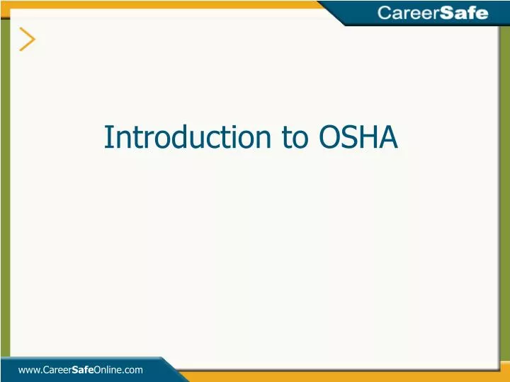 PPT - Introduction to OSHA PowerPoint Presentation, free download - ID ...