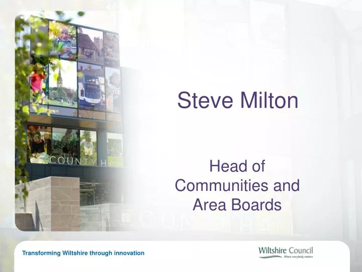 PPT - Steve Milton PowerPoint Presentation, free download - ID:5805663