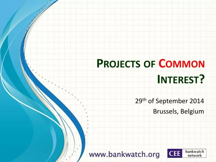 PPT - Projects of Common Interest? PowerPoint Presentation, free ...
