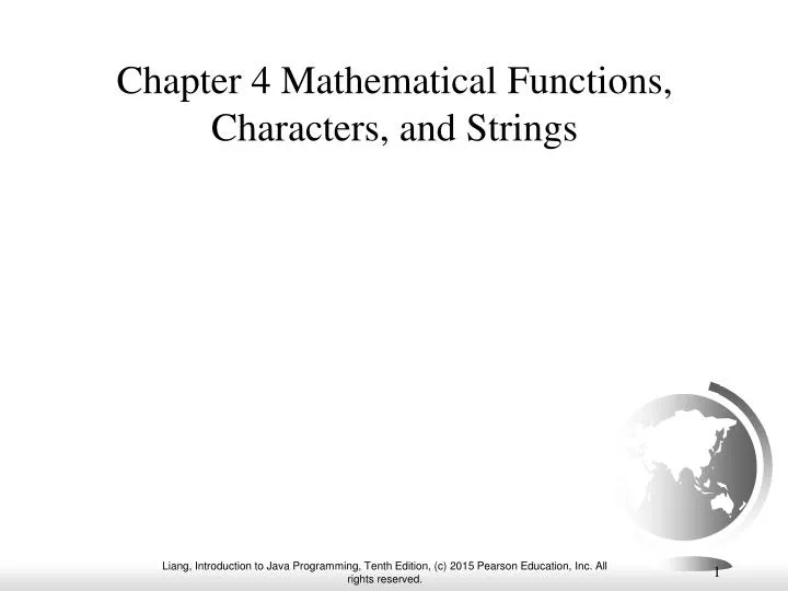 Ppt Chapter 4 Mathematical Functions Characters And Strings Powerpoint Presentation Id5810643 5319