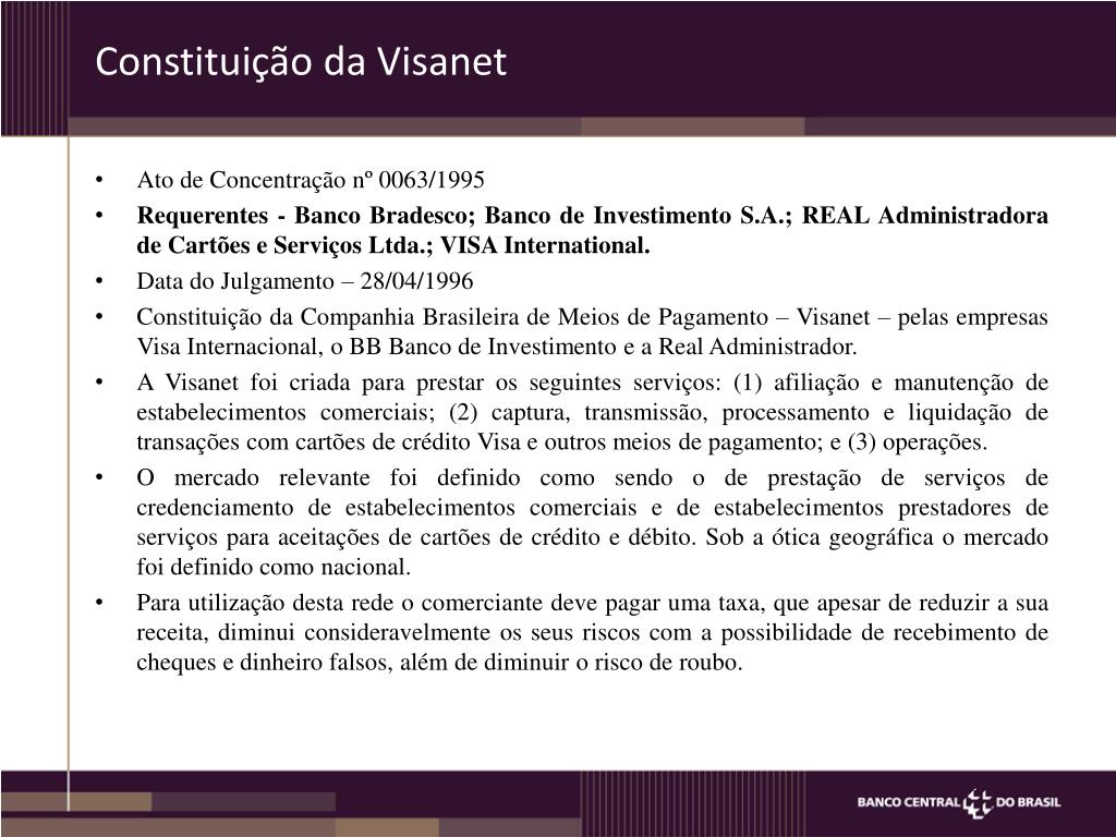 PPT - A experiência do CADE casos envolvendo meios de pagamento ...