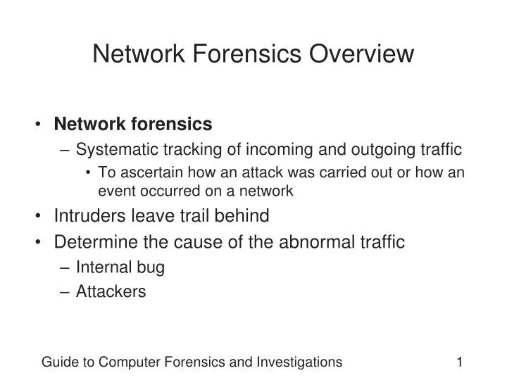 PPT - Network Forensics Overview PowerPoint Presentation, free download ...