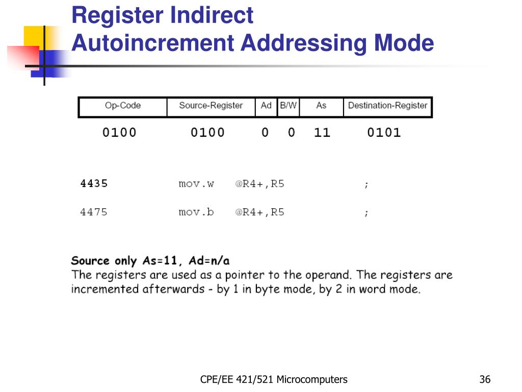 PPT - CPE/EE 421 Microcomputers: The MSP430 Introduction PowerPoint ...