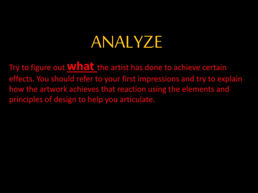 PPT - THE ART CRITICISM PROCESS DESCRIBE ANALYZE INTERPRET EVALUATE ... PPT - THE ART CRITICISM PROCESS DESCRIBE ANALYZE INTERPRET EVALUATE ...