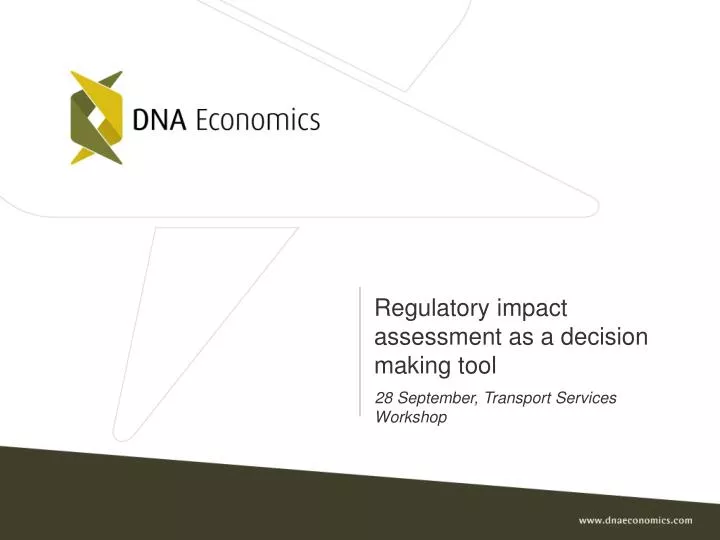 PPT - Regulatory impact assessment as a decision making tool PowerPoint ...