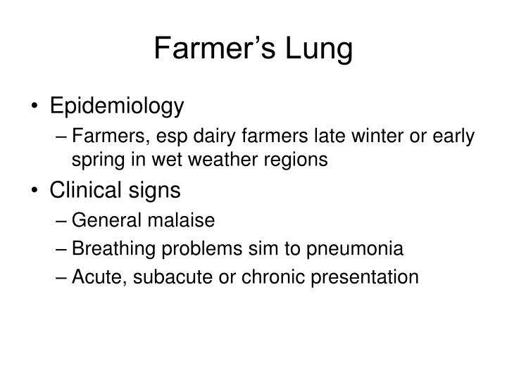 PPT - Farmer’s Lung and Silo Filler’s Disease PowerPoint Presentation ...