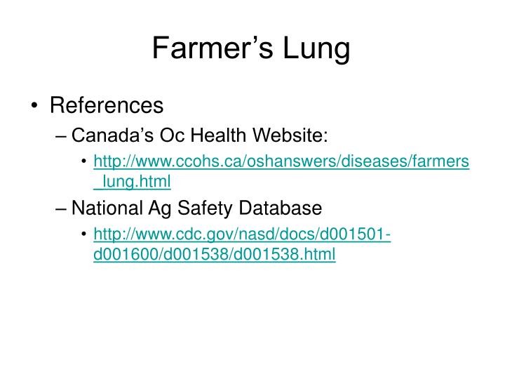 PPT - Farmer’s Lung and Silo Filler’s Disease PowerPoint Presentation ...