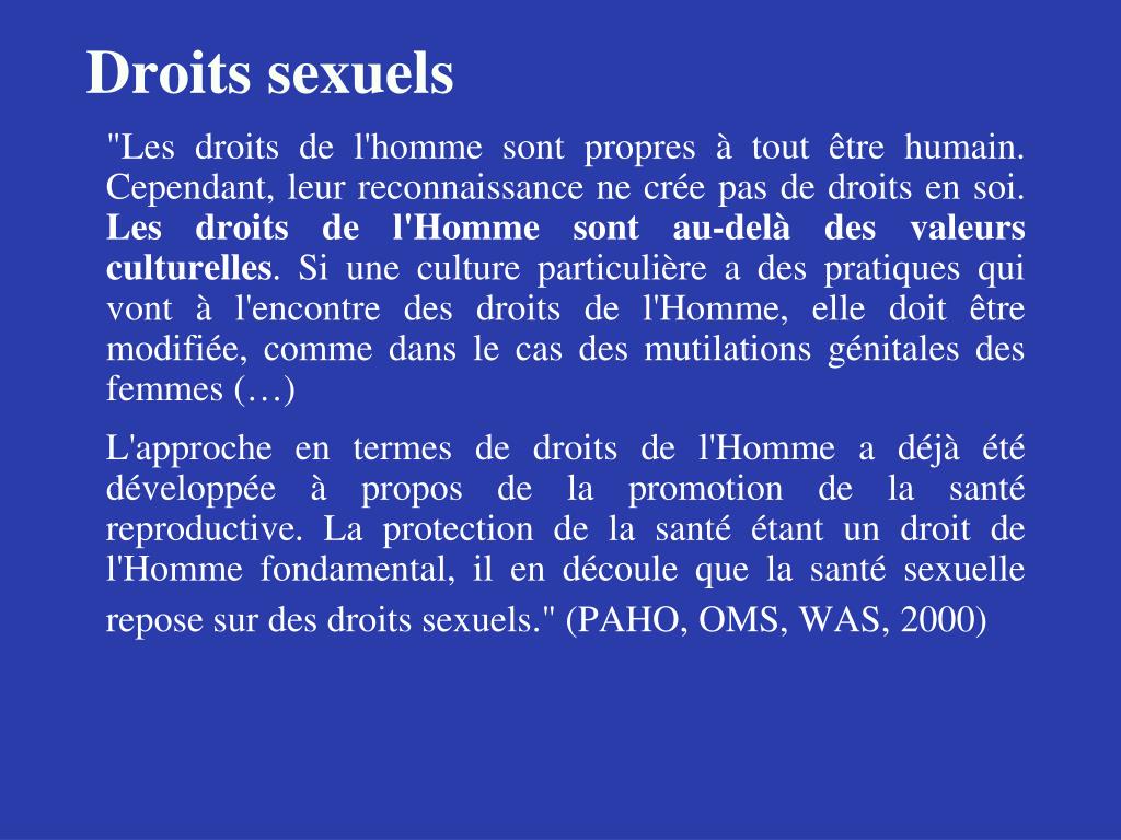 Ppt Chaire Unesco Human Earth Droits Humains And Santé Sexuelle