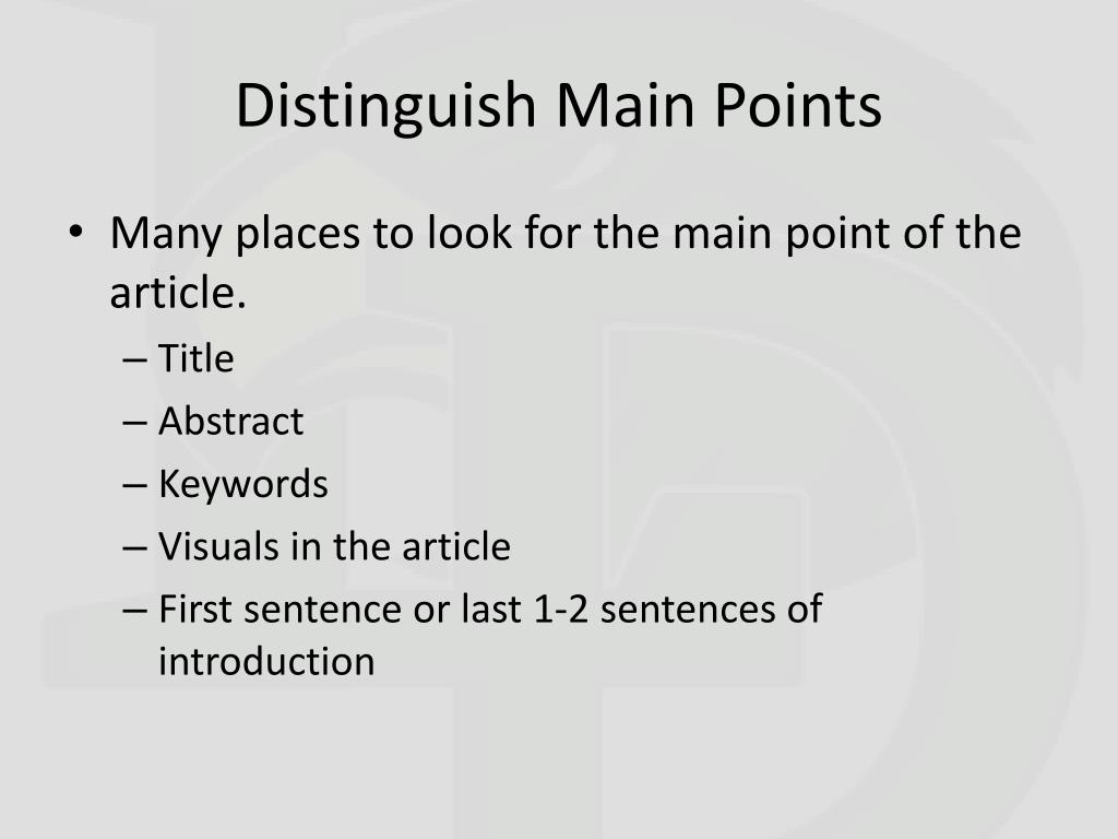 PPT Reading A Scientific Journal Article PowerPoint Presentation