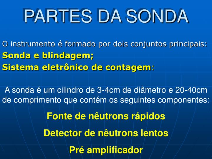 PPT - SONDA DE NÊUTRONS PowerPoint Presentation - ID:5818973
