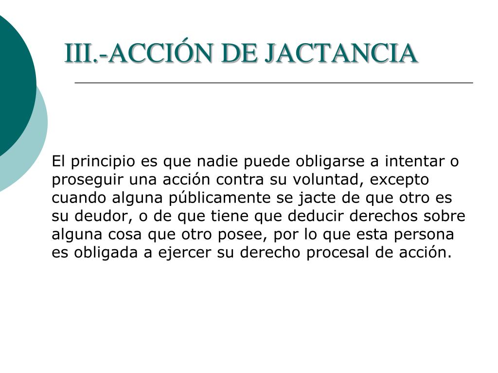 PPT - ACCION PUBLICIANA, ACCION NEGATORIA, Y ACCION DE JACTANCIA ...