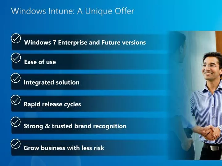 PPT - Windows Intune : A Unique Offer PowerPoint Presentation, free ...