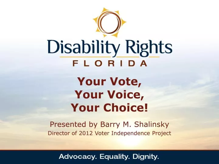 PPT - Your Vote, Your Voice, Your Choice! PowerPoint Presentation, free ...
