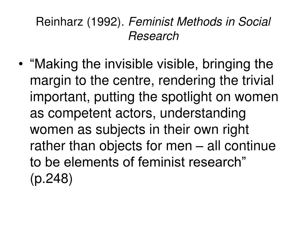 Ppt Feminist Research Powerpoint Presentation Free Download Id 5825882