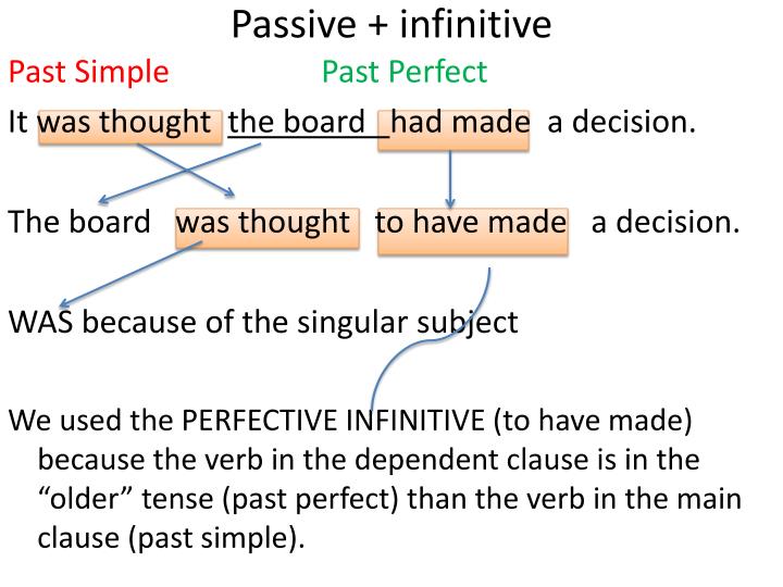 PPT - Infinitives Seem + infinitive Passive + infinitive PowerPoint ...