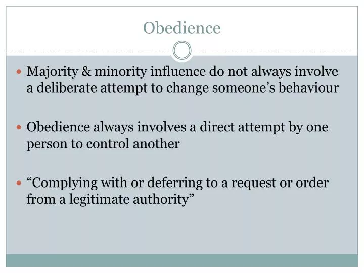 PPT - Obedience PowerPoint Presentation, free download - ID:5826154
