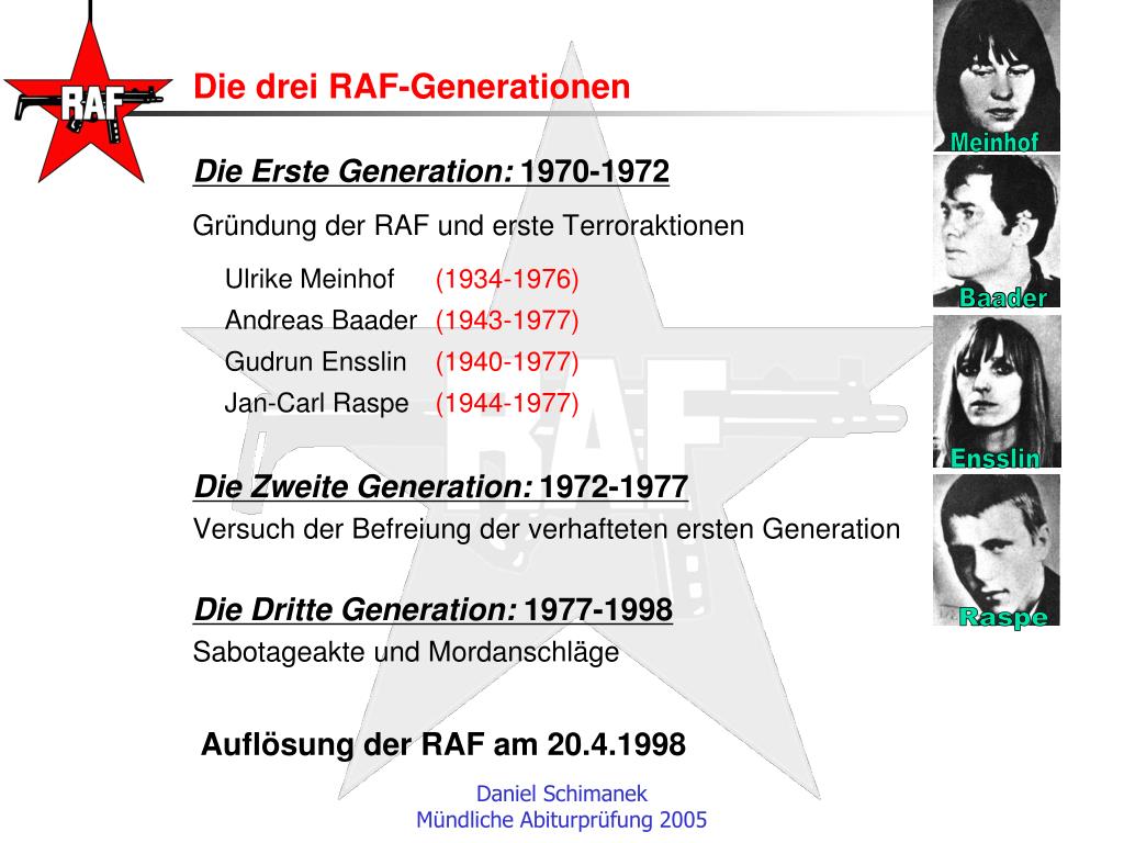PPT - Die Rote Armee Fraktion: Eine Bewährungsprobe für den Rechtsstaat ...