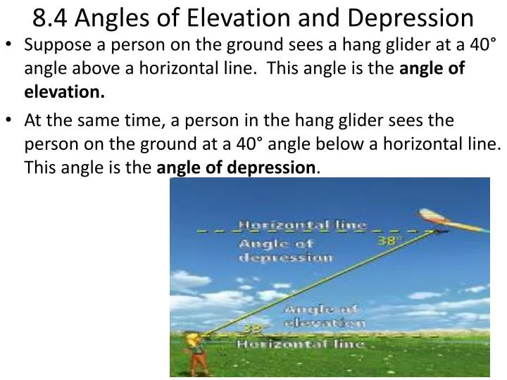 PPT - 8.4 Angles of Elevation and Depression PowerPoint Presentation ...