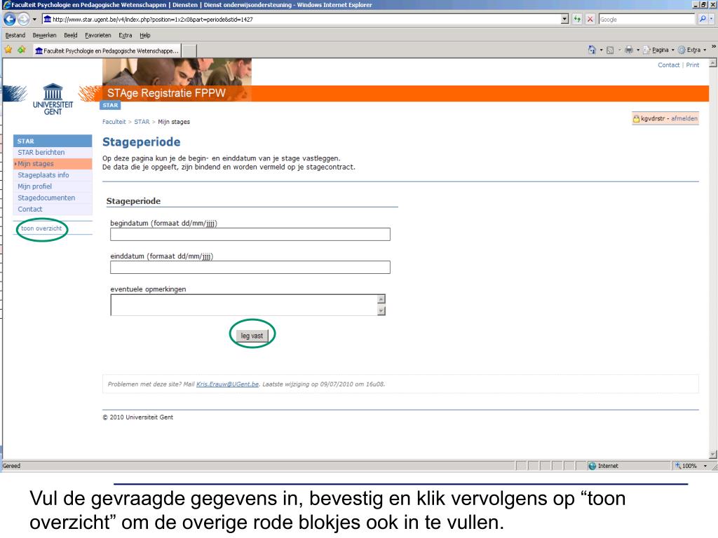 PPT - INFOSESSIE STAGE & STAGEREGISTRATIE PowerPoint Presentation - ID ...