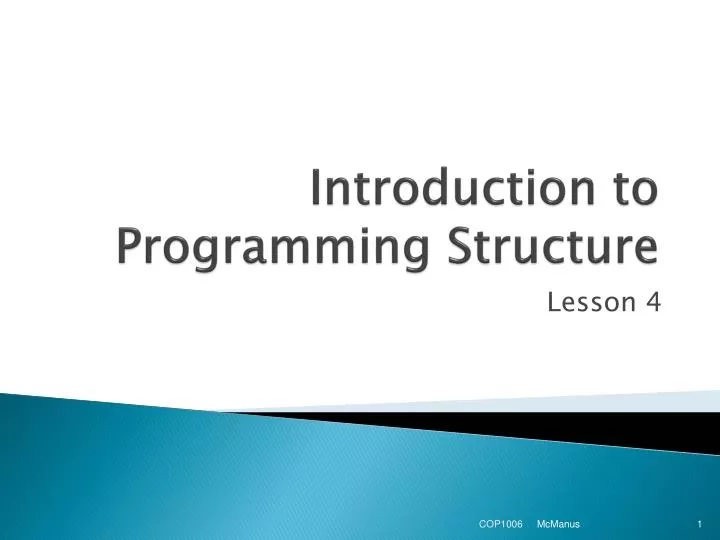 PPT - Introduction to Programming Structure PowerPoint Presentation ...
