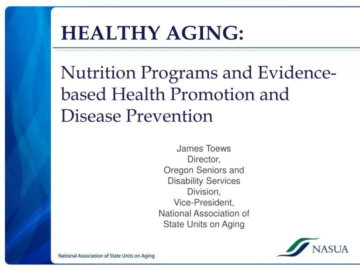 PPT - HEALTHY AGING: PowerPoint Presentation, free download - ID:5828441