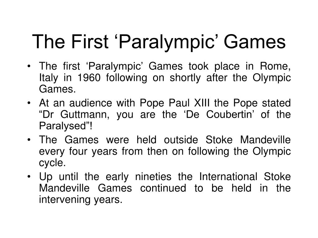 PPT - Dr Ian Brittain London Paralympics 2012 - The Forgotten Games ...