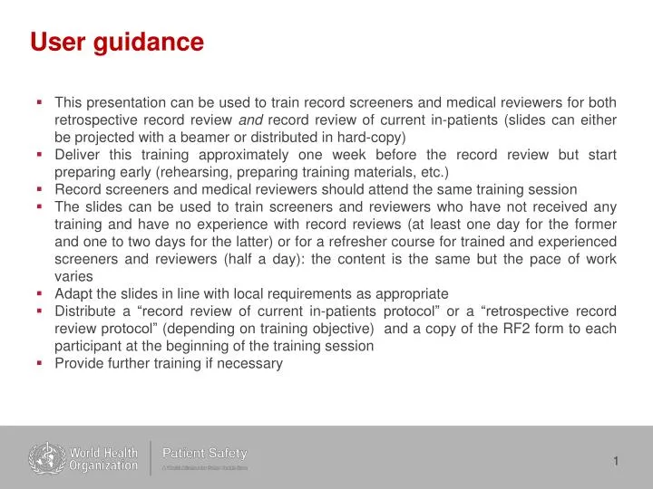 PPT - User guidance PowerPoint Presentation, free download - ID:5830059