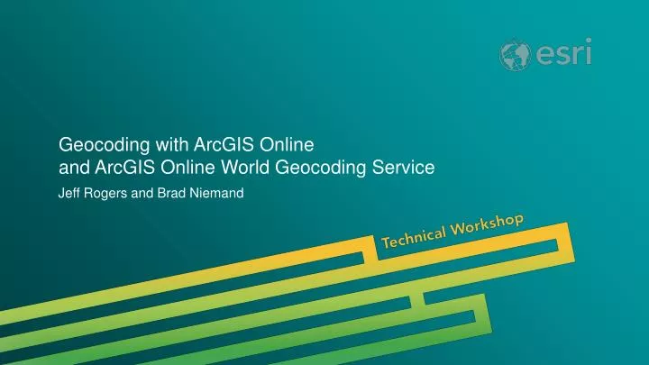 PPT - Geocoding with ArcGIS Online and ArcGIS Online World Geocoding ...
