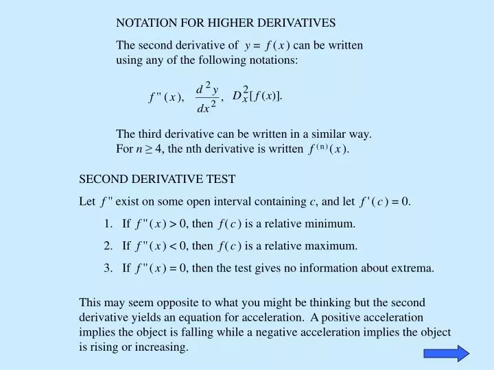 Ppt Notation For Higher Derivatives Powerpoint Presentation Free 2111