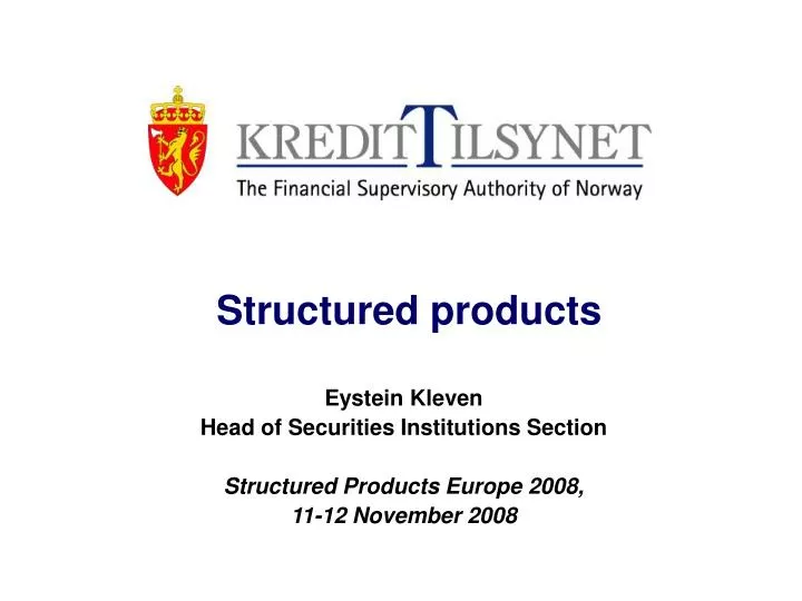 PPT - Structured products PowerPoint Presentation, free download - ID ...
