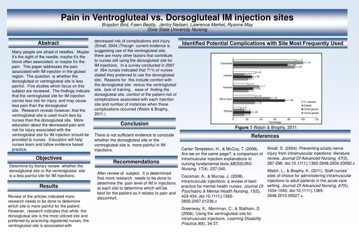 PPT - Pain in Ventrogluteal vs. Dorsogluteal IM injection sites ...