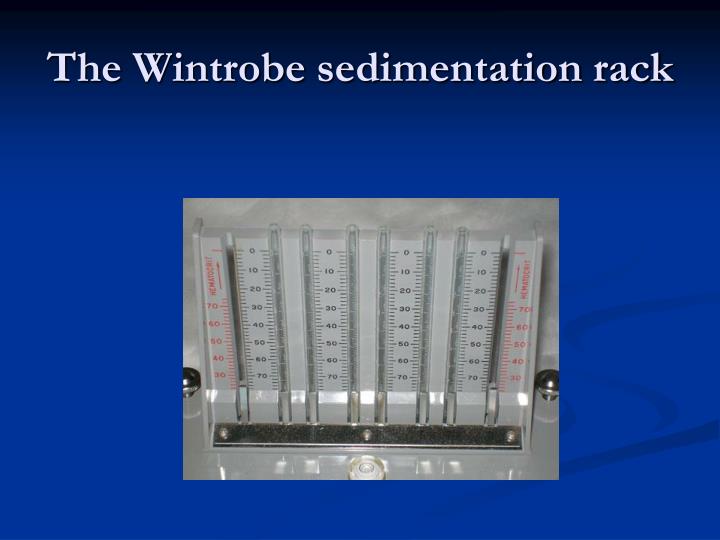 PPT - ESR = ERYTHROCYTE SEDIMENTATION RATE PowerPoint Presentation - ID ...