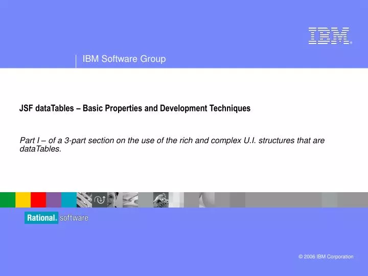 PPT - JSF dataTables – Basic Properties and Development Techniques PowerPoint Presentation - ID ...