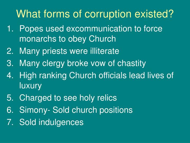 PPT - Corruption in the Medieval Catholic Church PowerPoint ...