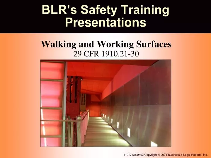 PPT - BLR’s Safety Training Presentations PowerPoint Presentation, free ...