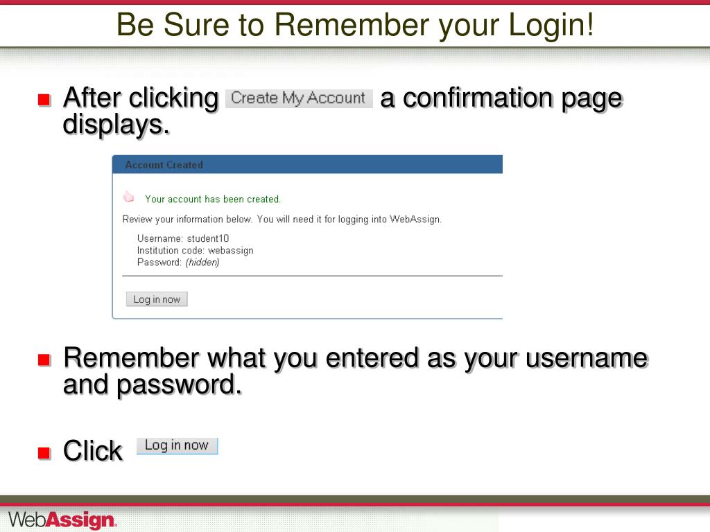 PPT - Welcome to WebAssign! PowerPoint Presentation, free download - ID ...